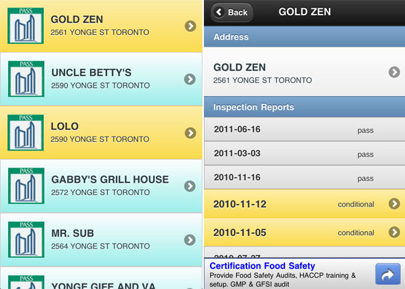 New DineSafe iPhone app makes Toronto inspection data more accessible ...